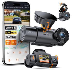 GPS Dash Camera VANTRUE N4 Pro 4K 3-Channel Dash Cam With 5G WiFi & GPS ...