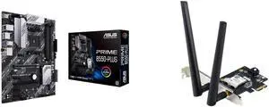 ASUS PRIME B550-PLUS AM4 ATX AMD Motherboard and ASUS PCE-AXE5400 WiFi6 ...