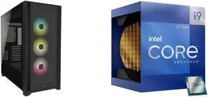 Corsair iCUE 5000X RGB Tempered Glass Mid-Tower ATX PC Smart Case Black ...