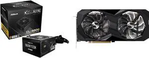 ASRock CL-650G 650 W Power Supply ASRock Radeon RX 6600 Challenger D Video Card RX6600 CLD 8G
