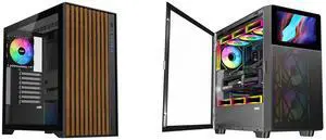 SAMA V Nature ATX mATX Mid Tower PC Case - Front Panel with 10 Black ...