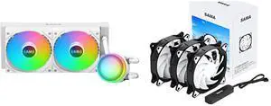 SAMA L40 CPU Liquid Cooler, 240mm AIO Cooler 4pin PWM Quiet Fans - FDB ...