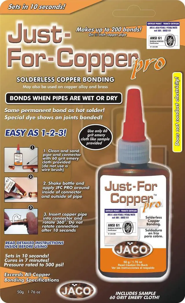 Jaco JFCP052 50 Gram Just-For-Copper™ PRO Solderless Copper Bonding ...