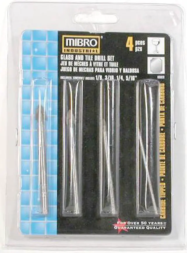 MIBRO 4 Piece Set Glass & Tile Drill Bits - Newegg.com