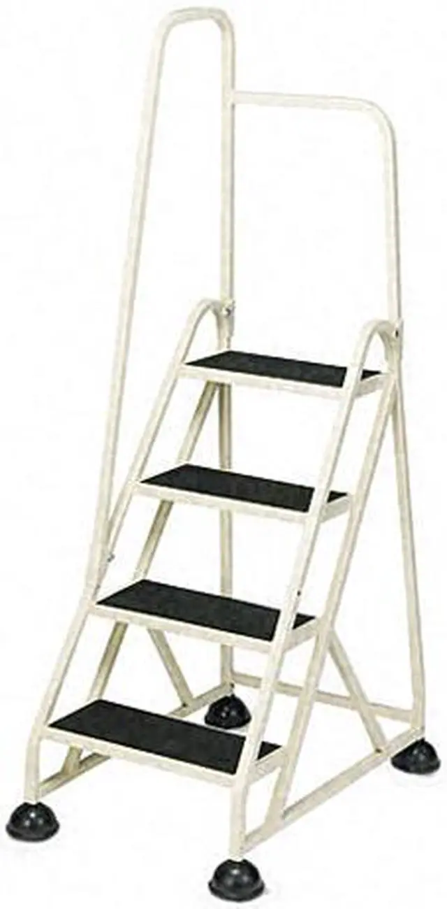 Cramer 1041L19 Four-Step Stop-Step Aluminum Ladder with Handrail ...