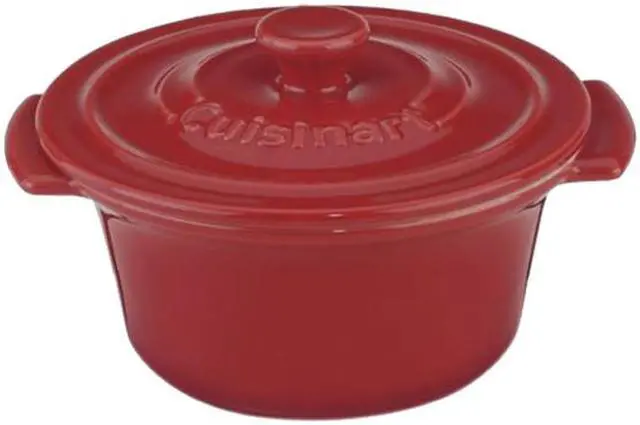 Cuisinart 10 Ounce Mini Round Covered Cocottes, Red (Set of 2) - Newegg.com