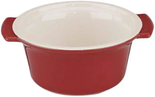 Cuisinart 10 Ounce Mini Round Covered Cocottes, Red (Set of 2) - Newegg.com