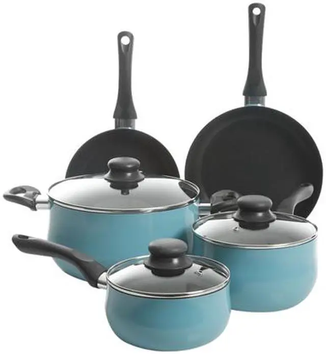 Sunbeam 112017.08 Reddick 8 Piece Cookware Set, Turquoise - Newegg.com