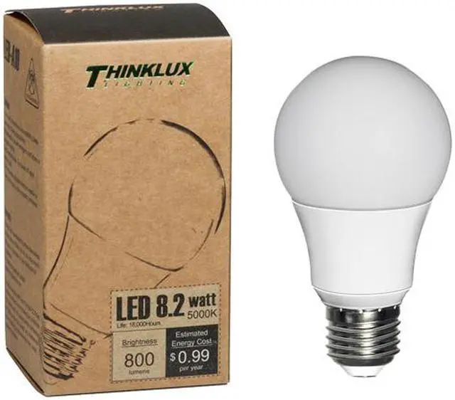 Thinklux TKUA19S02-8.2W-850 60 Watts Equivalent LED Light Bulb - Newegg.com