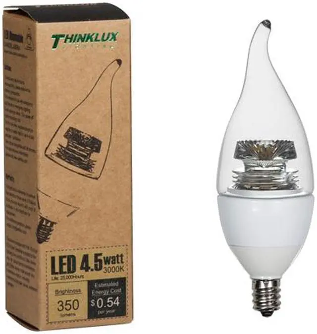 Thinklux TKUCA35S01-4.5W-830-E12 40 Watts Equivalent LED Light Bulb ...