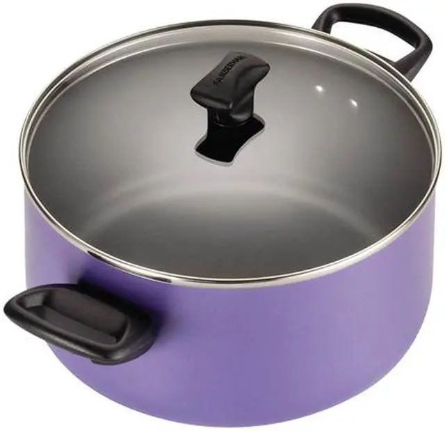Farberware Dishwasher Safe Nonstick 15-Piece Cookware Set in Purple ...