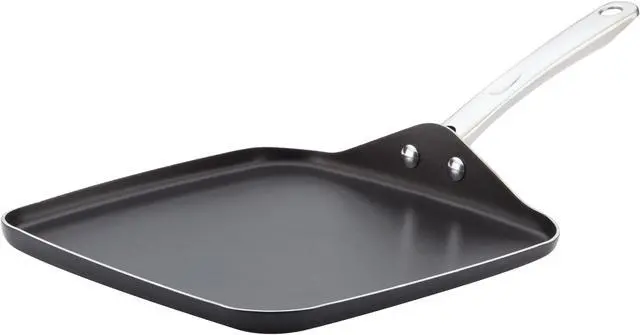 Farberware Buena Cocina Aluminum Nonstick Square Griddle, 11-Inch ...