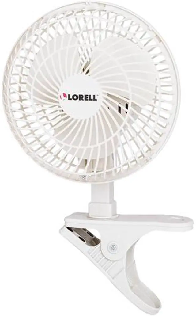 Lorell LLR44552 6in. Clip-On Fan- 2-Speed- 5ft. Cord- 7-.94in.x6in.x9 ...