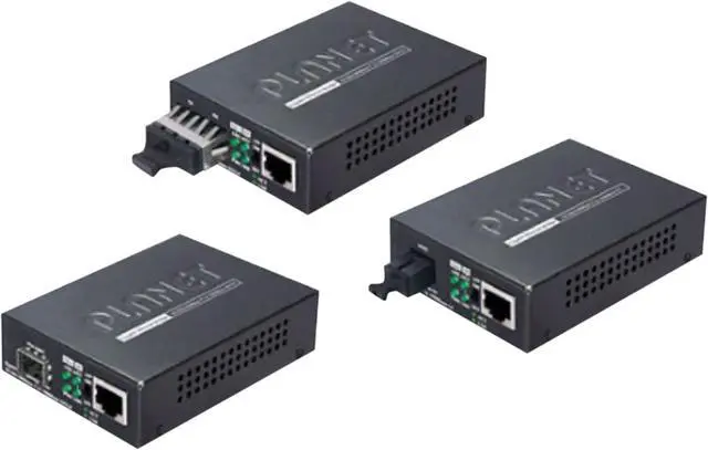 PLANET GT-806B60 10/100/1000Base-TX to 1000Base-FX WDM Bi-directional Media Converter (SM, WDM ...