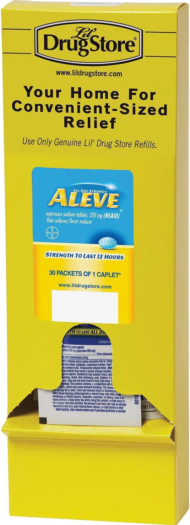 Lil Drugstore 51030 Pain Reliever Tablets Refill Packs, 30 Packs/Box ...