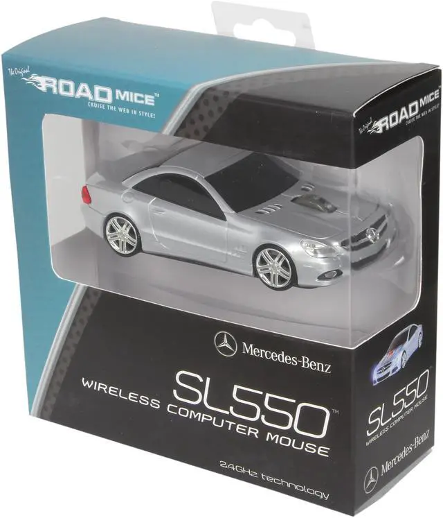Road Mice Mercedes SL550 HP-11MBS5SXA Silver 1 x Wheel USB RF Wireless ...