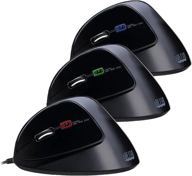 ADESSO IMOUSEE7 ADESSO LEFT-HANDED USB VERTICAL ERGONOMIC GAMING MOUSE ...