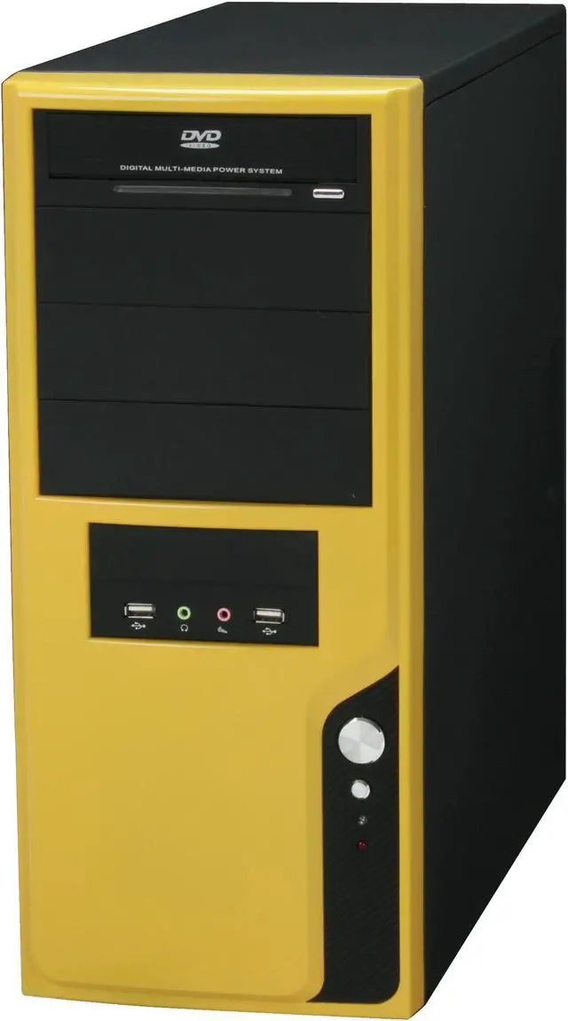 ATOP Decorative AT-AP101YE-KM Black / Yellow Computer Case with ...