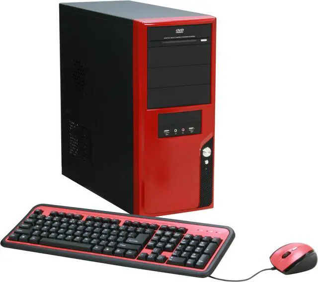 ATOP Decorative AT-AP101RD-KM Black / Red Computer Case w/keyboard ...