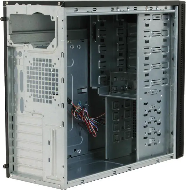 ATOP AT-AP588BK-KM Black / Silver Computer Case w/Black color keyboard ...