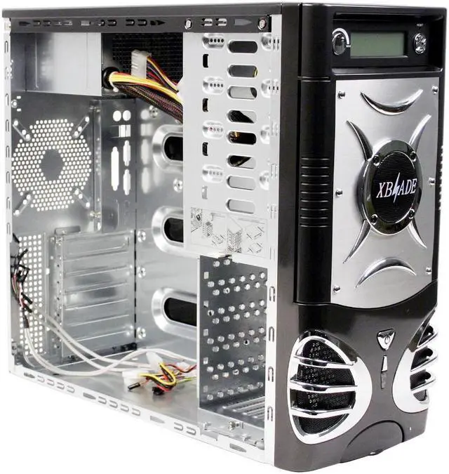 ATOP XBlade AT859A-BK-LCD Black/Silver Computer Case - Newegg.com