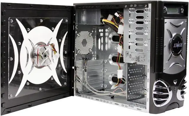 ATOP XBlade AT859A-BK-LCD Black/Silver Computer Case - Newegg.com