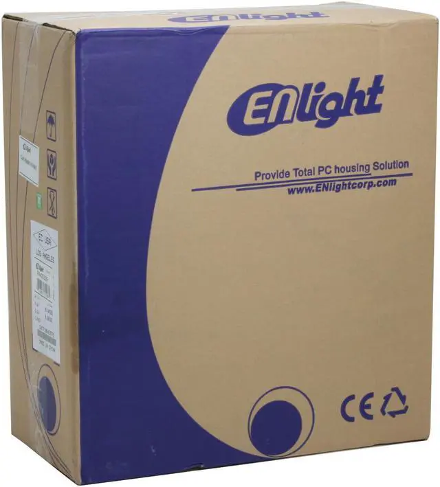 Enlight PA420509 Black/ Silver 0.6mm Steel ATX Mid Tower Computer ...