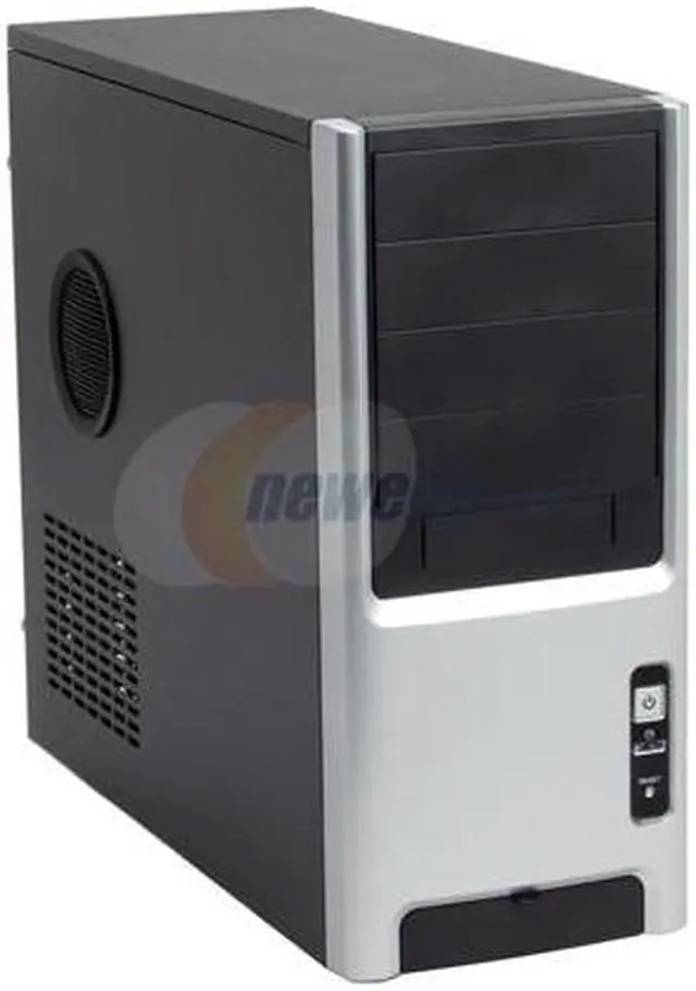 Enlight PA411216 Black/ Silver 0.6mm Steel ATX Mid Tower Computer Case ...