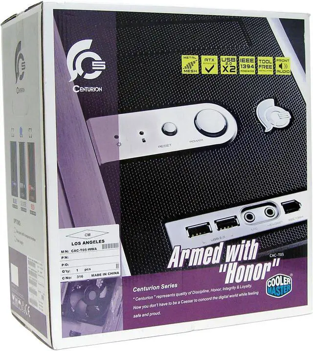 Cooler Master Centurion 5 CAC-T05-WWA Black/Silver Computer Case ...