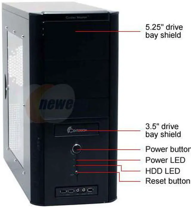 COOLER MASTER Centurion RC-534-KWN1-GP Black Aluminum/ SECC ATX Mid ...