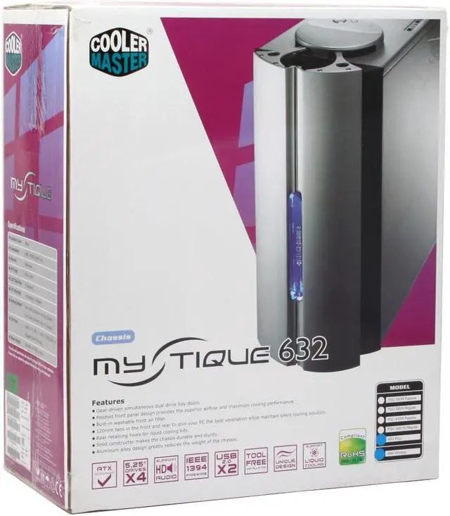 Cooler Master Mystique RC-632-SWN1-GP Silver Computer Case - Newegg.com