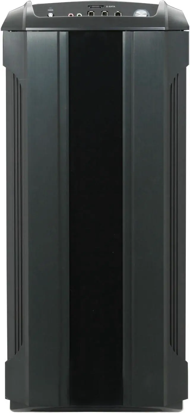 HEC Optimus Black 0.8 mm Thickness SECC Steel / Aluminum ATX Mid Tower ...