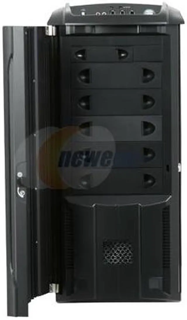 HEC Optimus Black 0.8 mm Thickness SECC Steel / Aluminum ATX Mid Tower ...