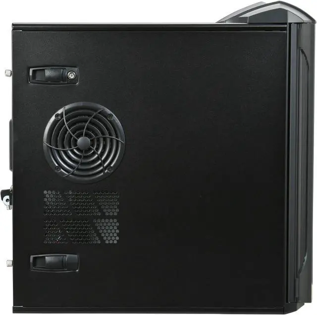 HEC Optimus Black 0.8 mm Thickness SECC Steel / Aluminum ATX Mid Tower ...