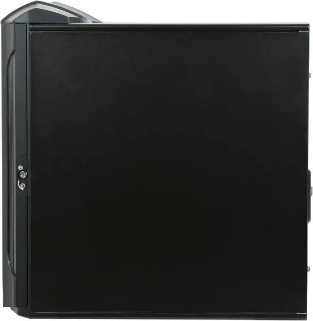 HEC Optimus Black 0.8 mm Thickness SECC Steel / Aluminum ATX Mid Tower ...