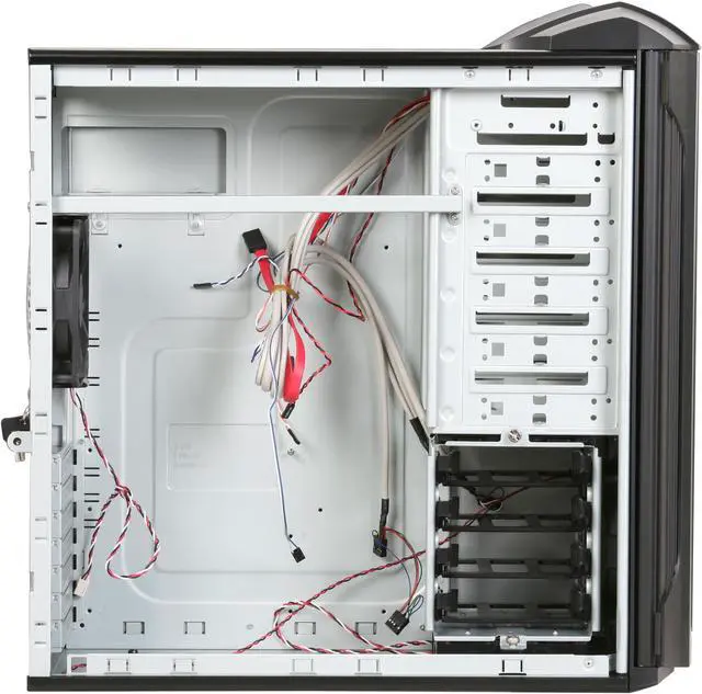 HEC Optimus Black 0.8 mm Thickness SECC Steel / Aluminum ATX Mid Tower ...
