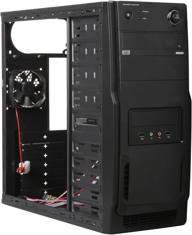 Compucase Voyager Black Steel ATX Tower Computer Case with HD Audio ...