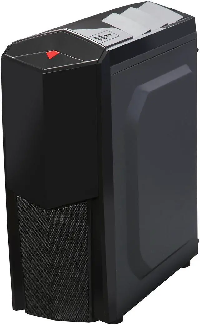 HEC 5BX5 Black Steel ATX Mid Tower Computer Case with 1 x 12cm Blue LED ...