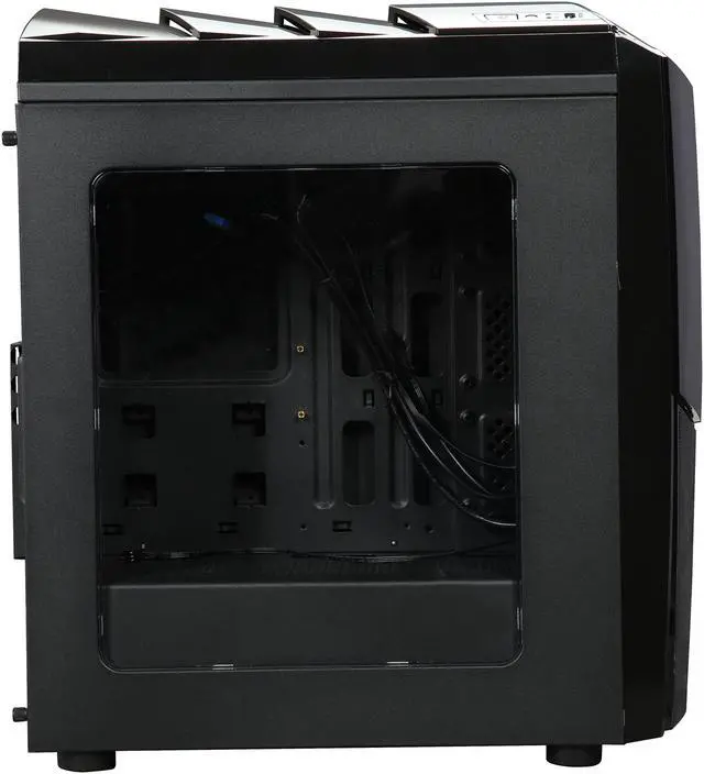 HEC 5BX5 Black Steel ATX Mid Tower Computer Case with 1 x 12cm Blue LED ...