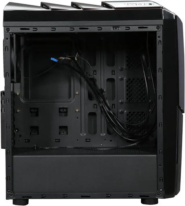 HEC 5BX5 Black Steel ATX Mid Tower Computer Case with 1 x 12cm Blue LED ...