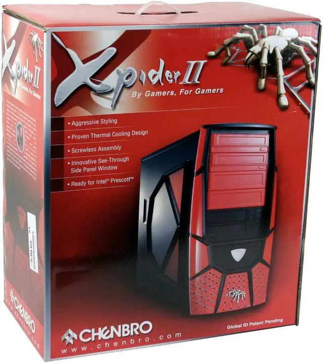 CHENBRO Xpider II PC61165-R Black/Red Computer Case - Newegg.com