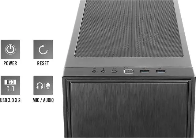 Open Box: Antec Value Solution Series VSK10 Window Highly Functional Micro-ATX Case, Window Side ...