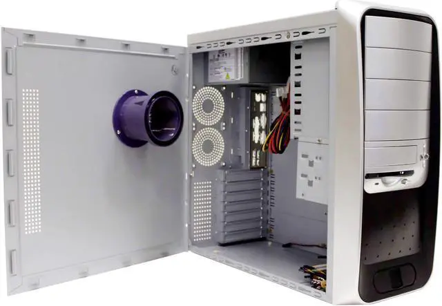 AOpen QF50 QF50C BK/SL Silver/Black Computer Case - Newegg.com