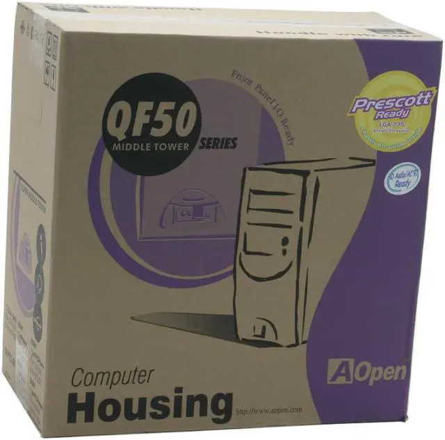 AOpen QF50A 2.0 QF50A2.0BK/SL Black w/Silver Computer Case - Newegg.com