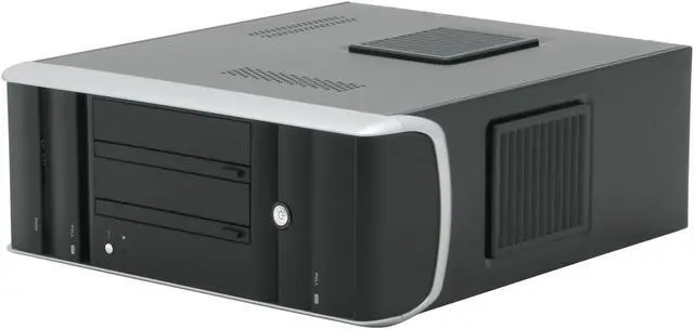 AOpen H420BBK/SL Black/Silver SECC MicroATX Mini Tower Computer Case ...