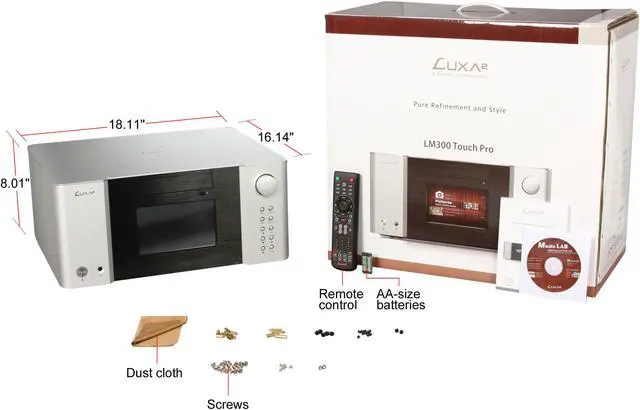 LUXA2 Black/Silver LM300 Touch Pro ATX Media Center / HTPC Case ...