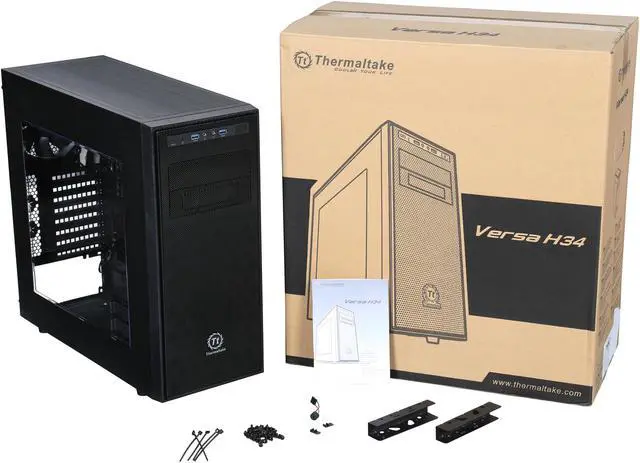 Thermaltake Versa H34 CA-1C9-00M1WN-00 Black Computer Case - Newegg.ca