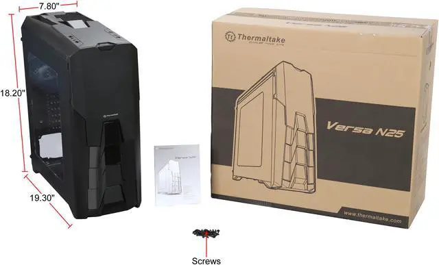 Open Box: Thermaltake Versa N25 Black SPCC ATX Gaming Mid Tower ...