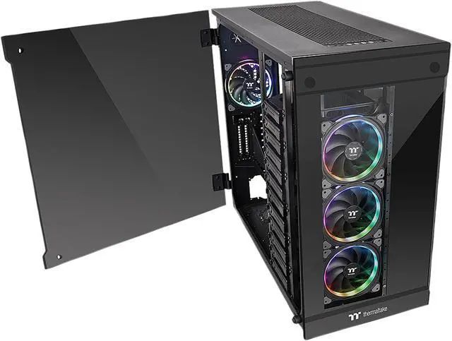 Thermaltake View 91 RGB PLUS Tempered Glass XL-ATX Vertical GPU Modular ...