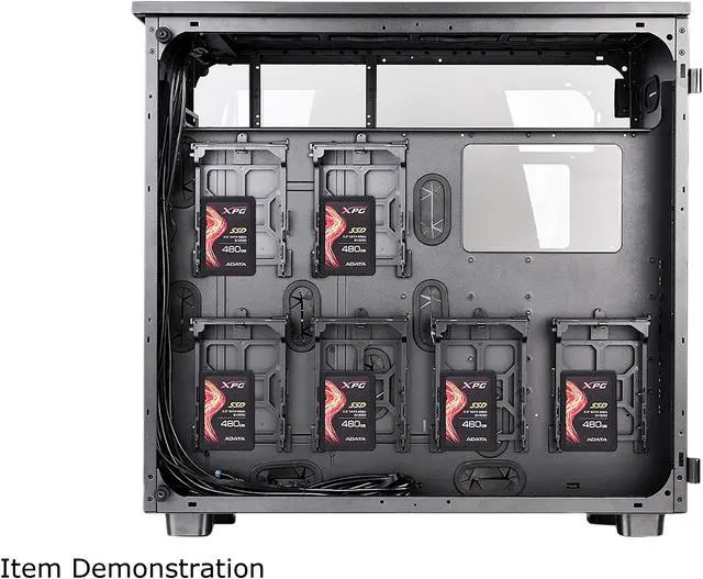 Thermaltake View 91 RGB PLUS Tempered Glass XL-ATX Vertical GPU Modular ...